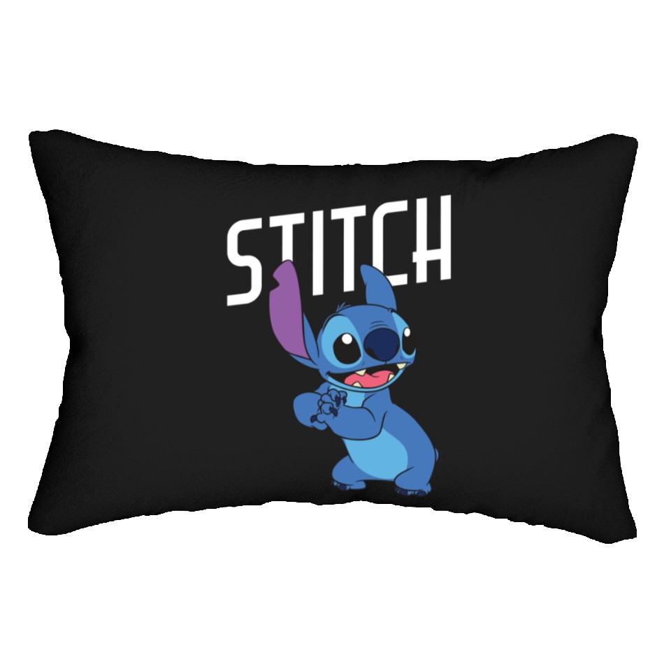 Disney Lilo Stitch Cute Smiling Stitch Big Chest Portrait Lumbar ...