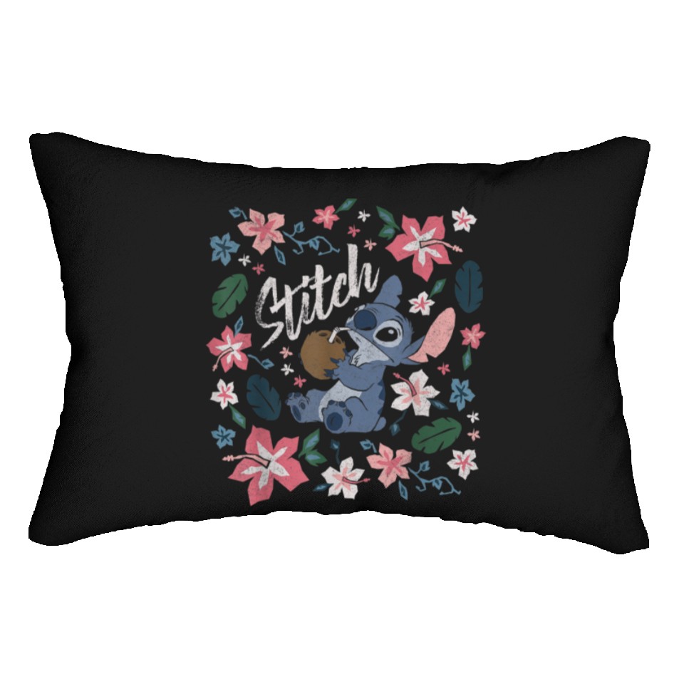 Disney Lilo Amp Stitch Floral Stitch Coconut Portr Lumbar Pillows | ID ...