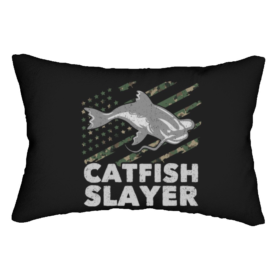 Catfish Slayer - Wels Catfish Hunter Lumbar Pillows | ID 42257979 by ...