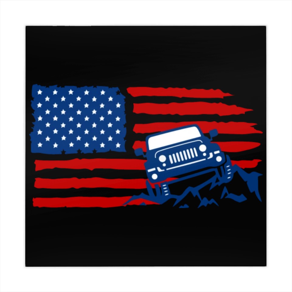 Rock Crawler American Flag Patriotic Monster Truck Mahjong Mats | ID ...