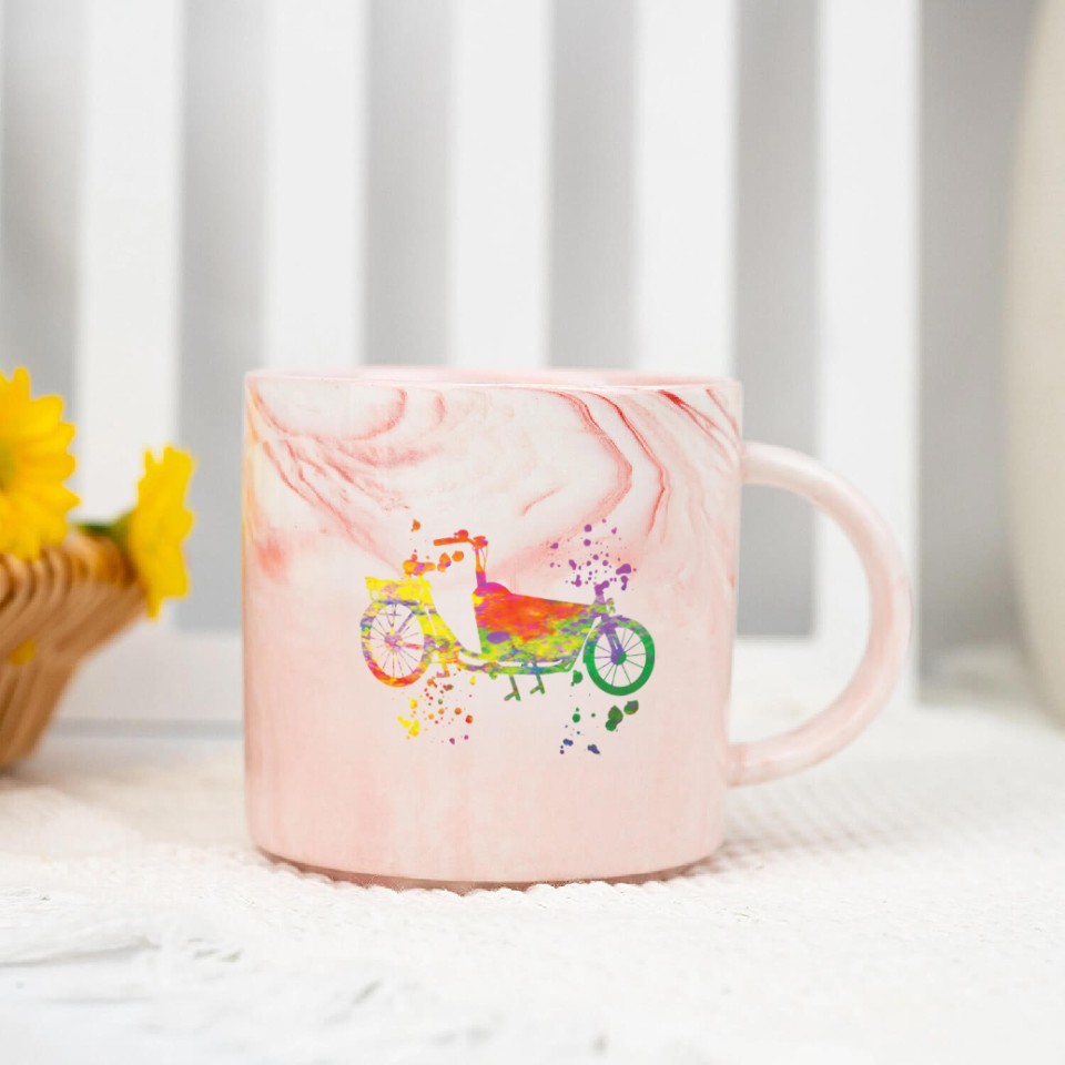 Heavy Load Bike Cargo Bicycle Cargobike Marble Mugs | ID 113638354 by ...