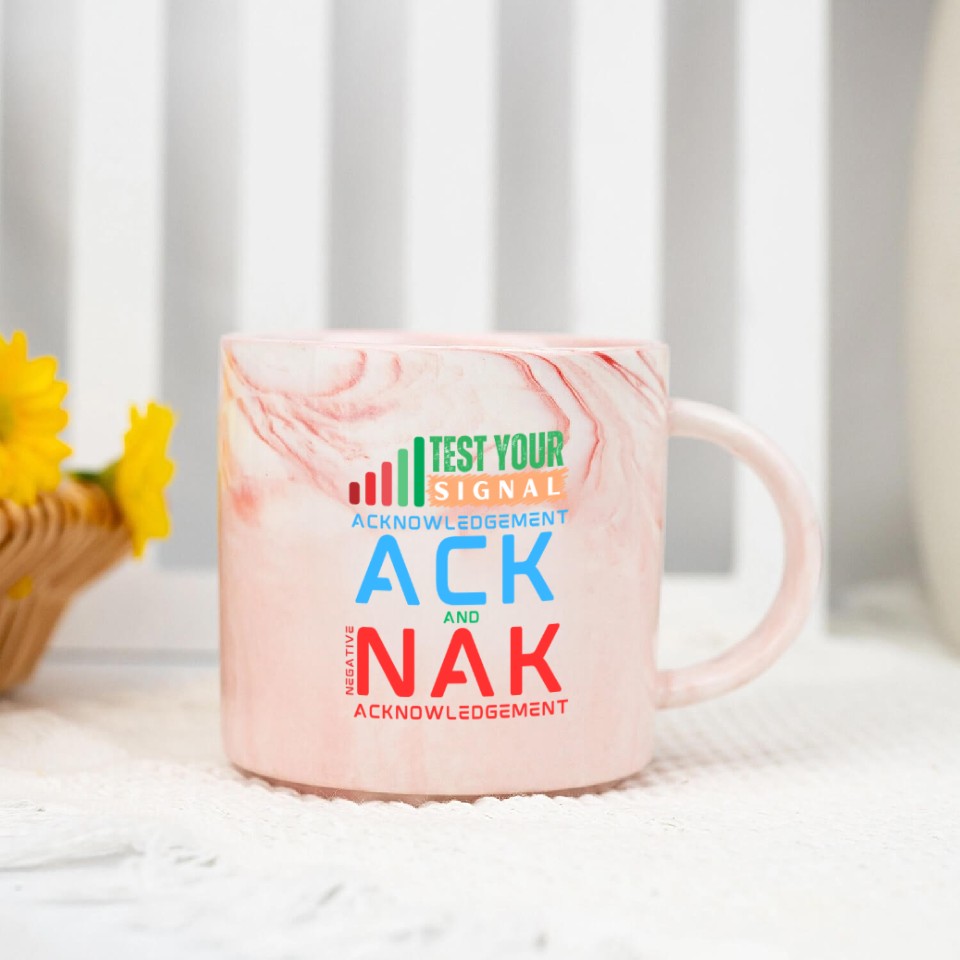 Acknowledgement ACK and NAK in Data Networking Marble Mugs | ID ...