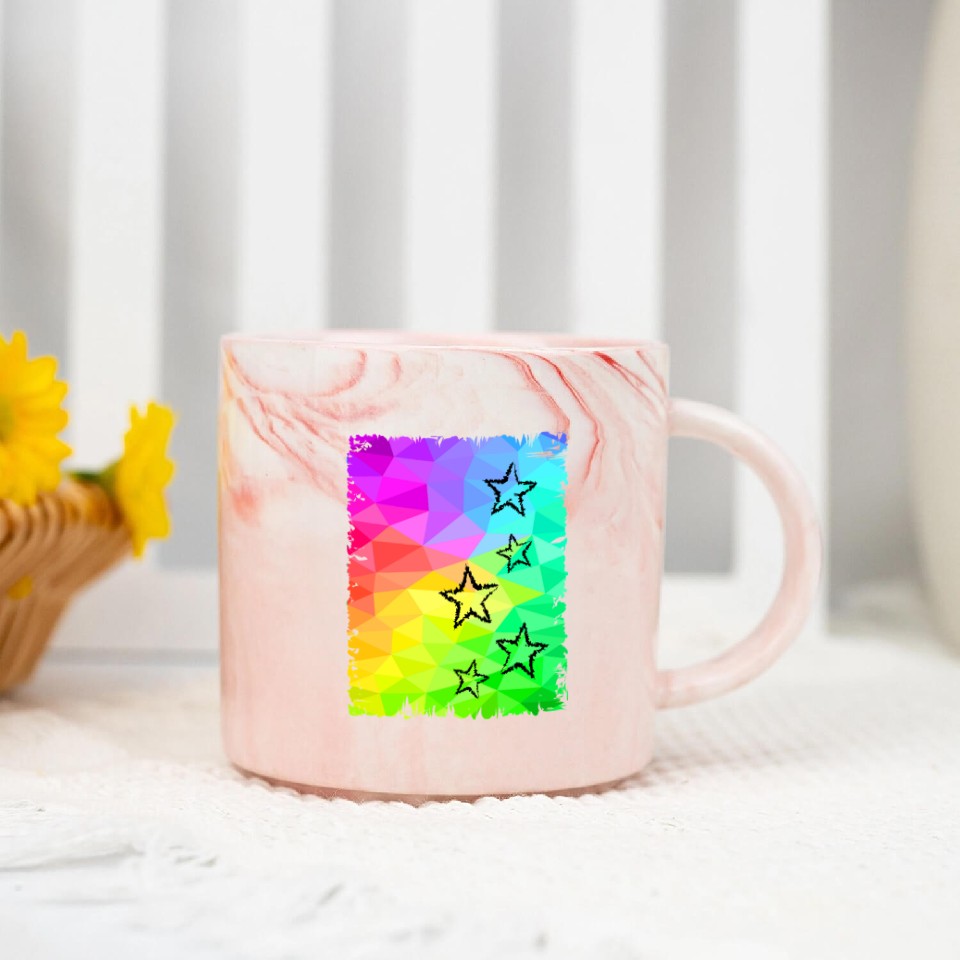 Stars colorful gradient in rainbow colors Marble Mugs | ID 97569455 by ...