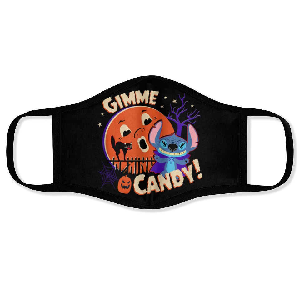 Disney Stitch Gimme Candy Spooky Halloween Tank Face Masks | ID ...