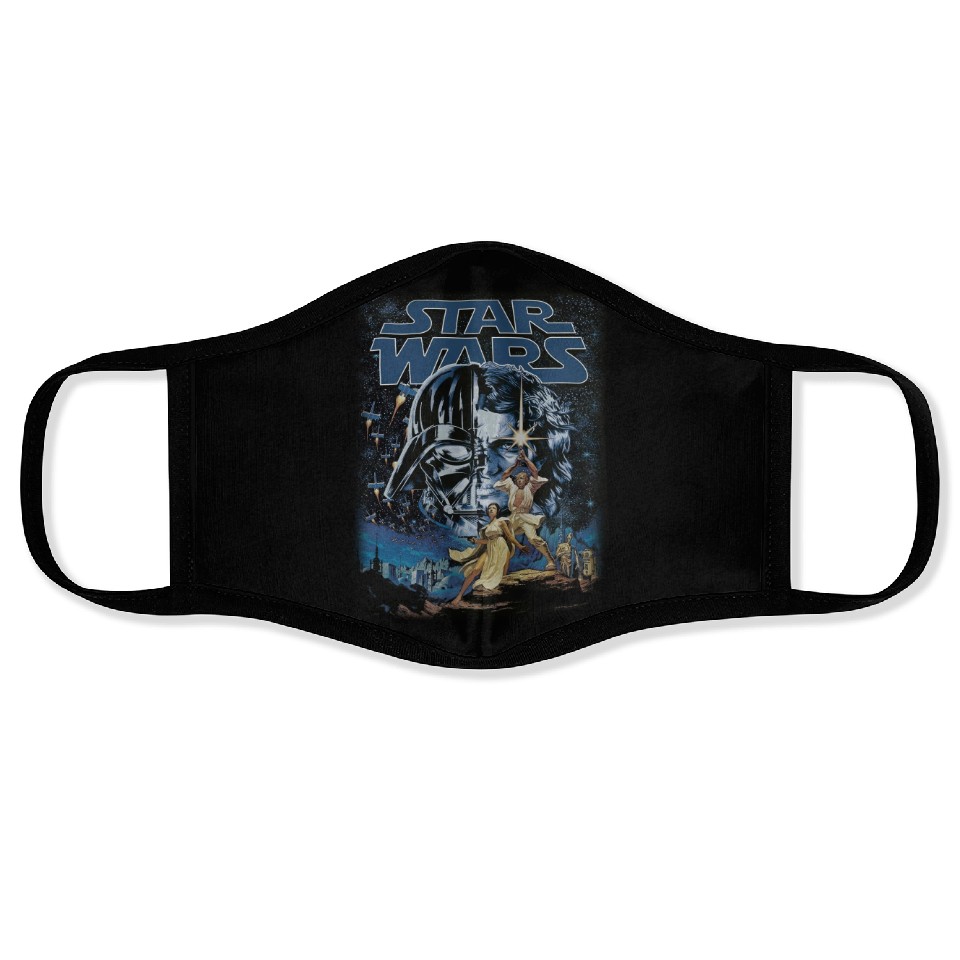 Vintage Disney Star Wars Face Masks, Retro Star Wars Face Masks, Dark ...