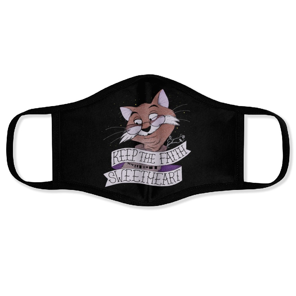 Disney The Rescuers Down Under Rufus the Cat Quote Retro Face Masks ...