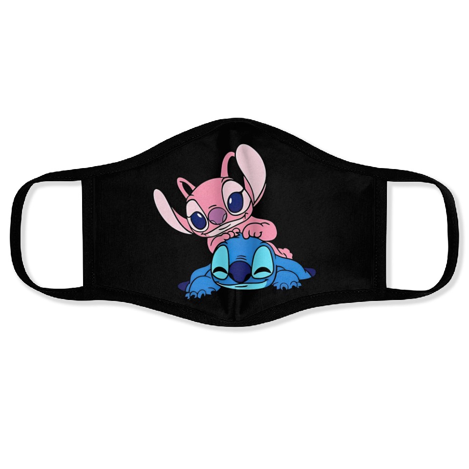 Stitch Disney Face Masks, Stitch and Angel Face Masks, Disneyland Face ...