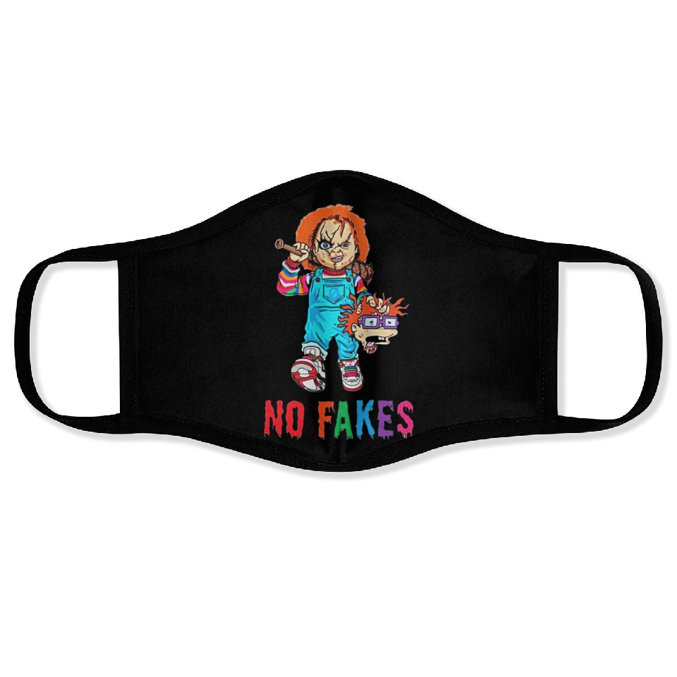 Chucky "No Fakes" adult Face Masks, Halloween Disney Face Masks | ID ...