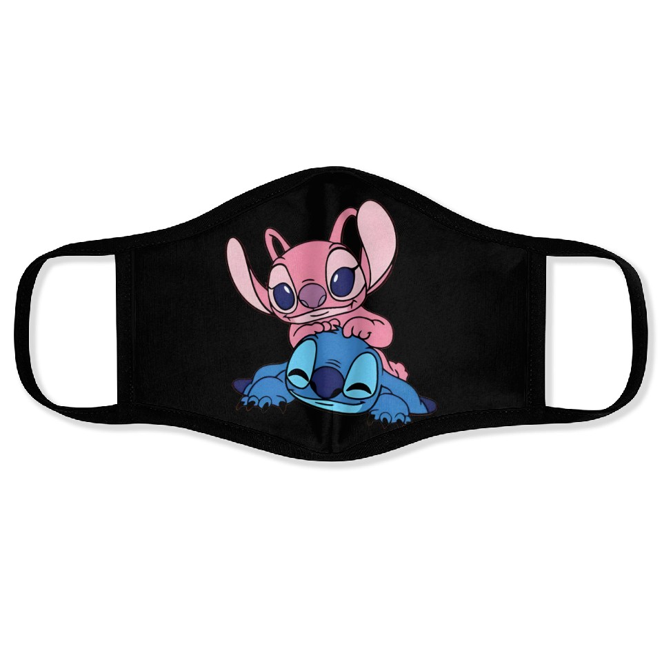 Stitch Disney Face Masks, Stitch and Angel Couple Face Masks ...