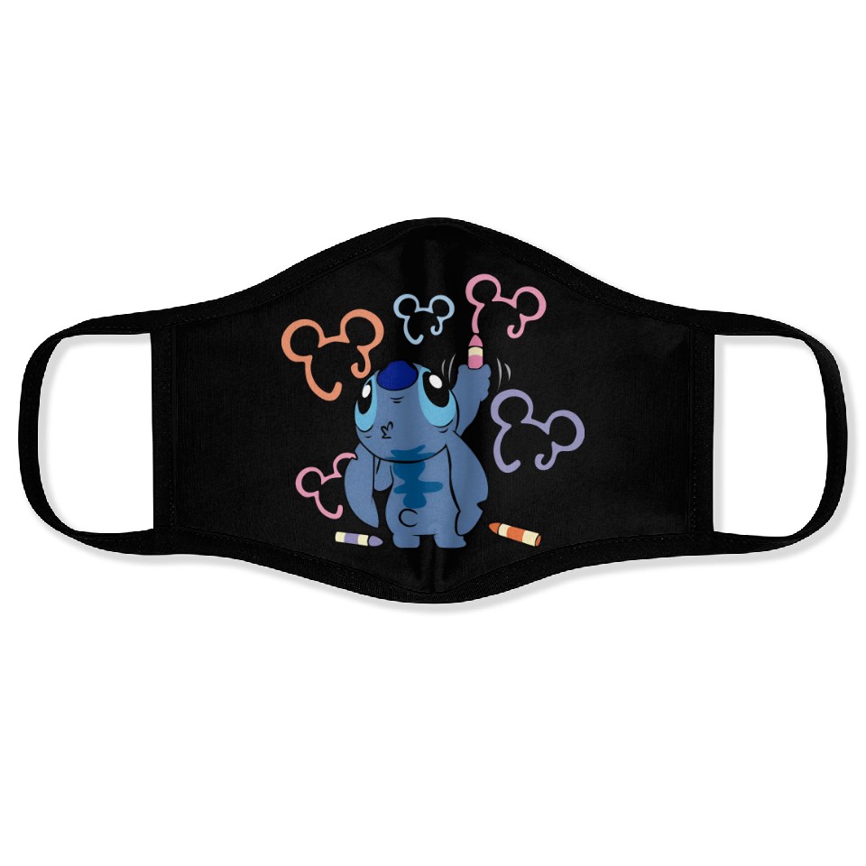 Stitch Face Masks, Disney Ears Stitch Face Masks, Disney Stitch Face ...