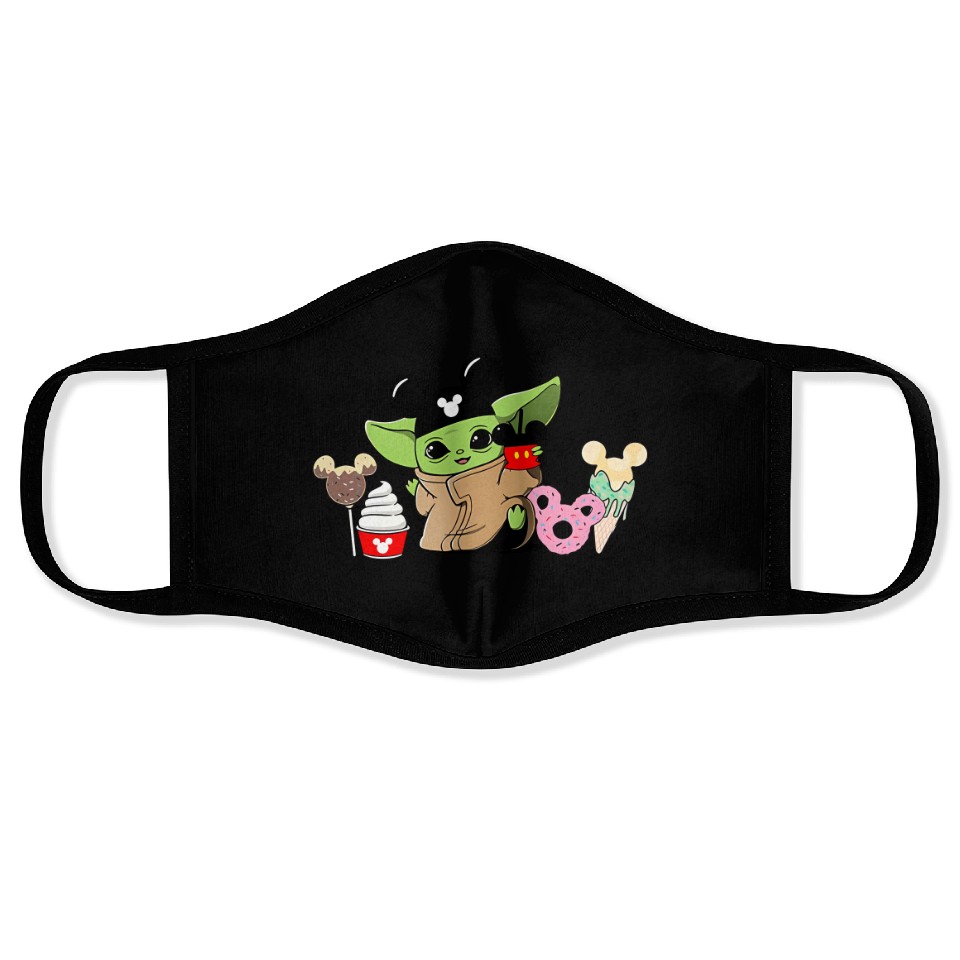 Baby Yoda Disney Face Masks, Star Wars Disney Face Masks, Disneyworld ...