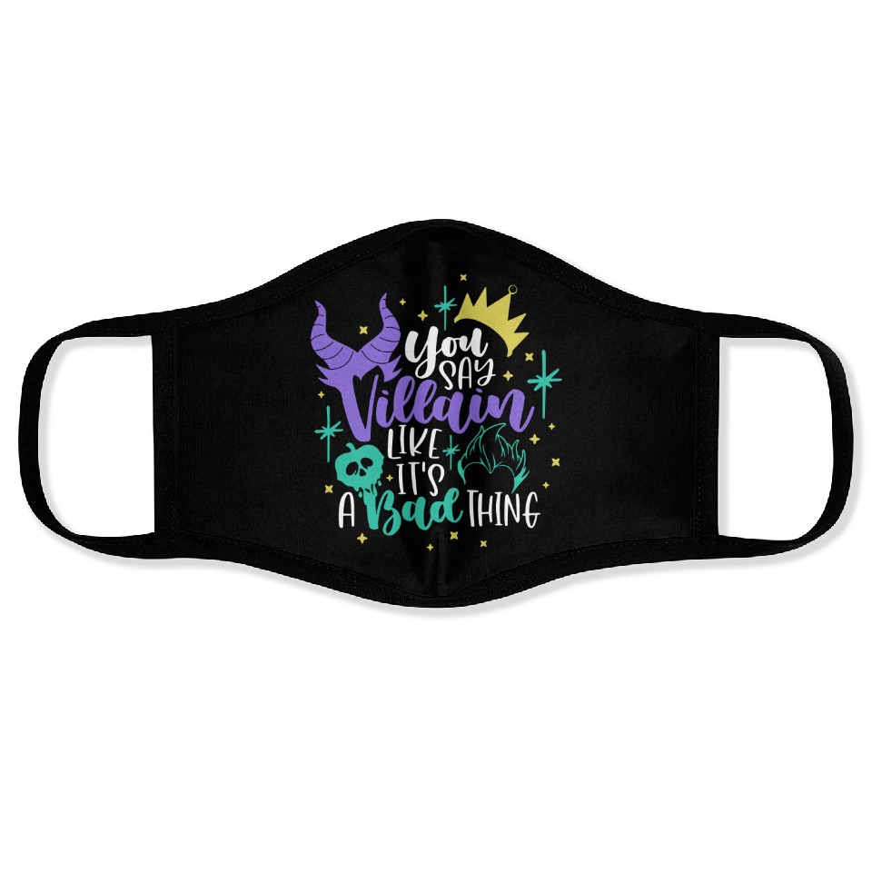 You Say Villain Like its a Bad Thing, Disney Villain Face Masks, Disney ...