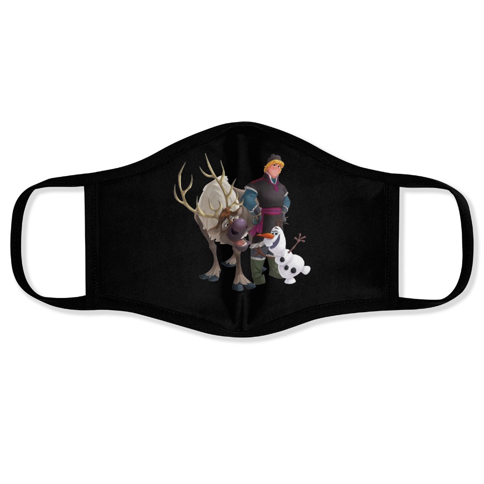 Disney Frozen Characters Kristoff Olaf Sven Face Masks | ID 21149265 by ...