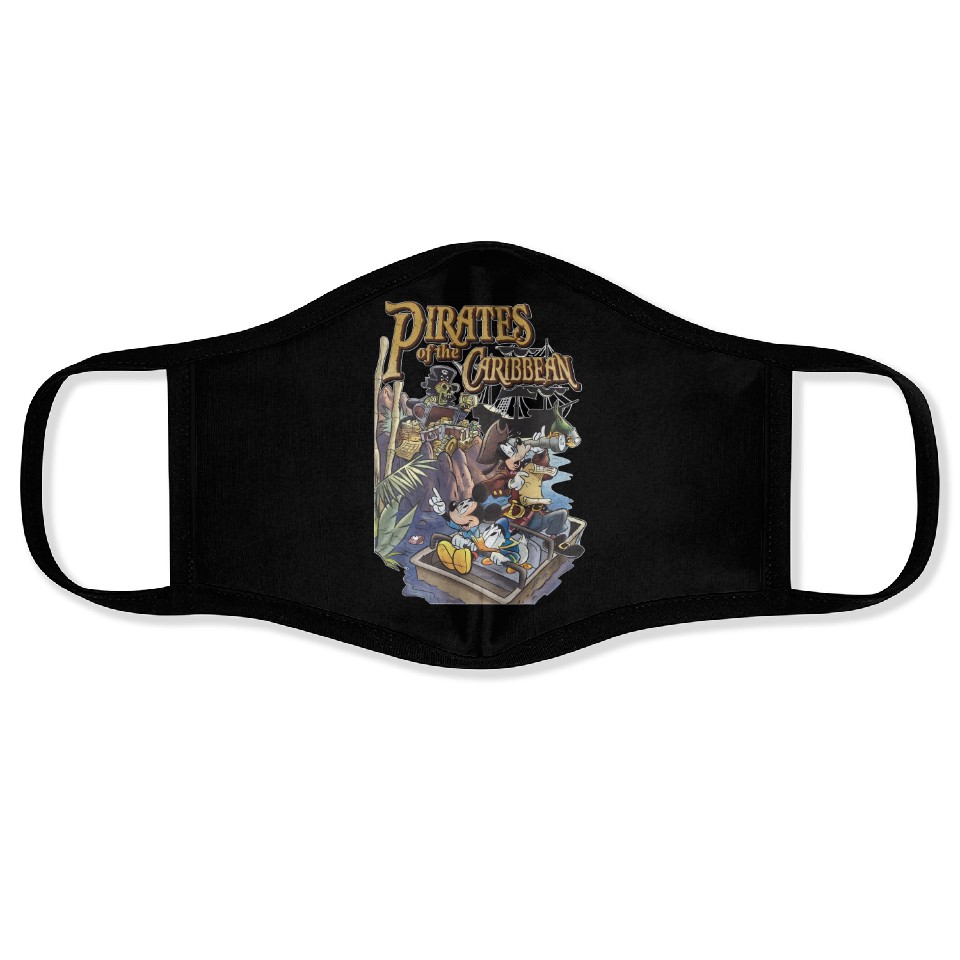 Pirates of the Caribbean Face Masks, Retro Disney Face Masks, Mickey ...