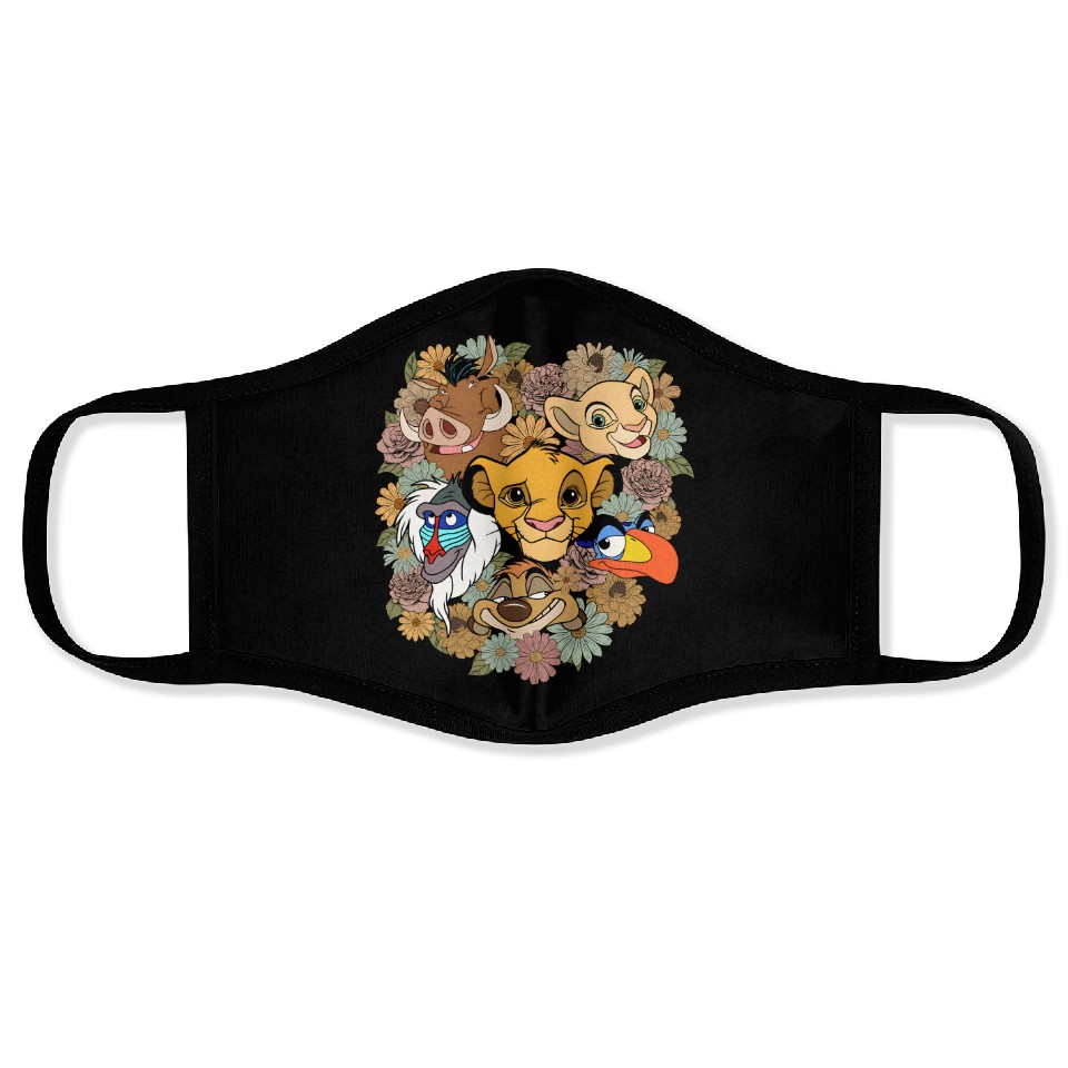 Disney The Lion King Movie Characters Floral Face Masks, Disney Simba ...