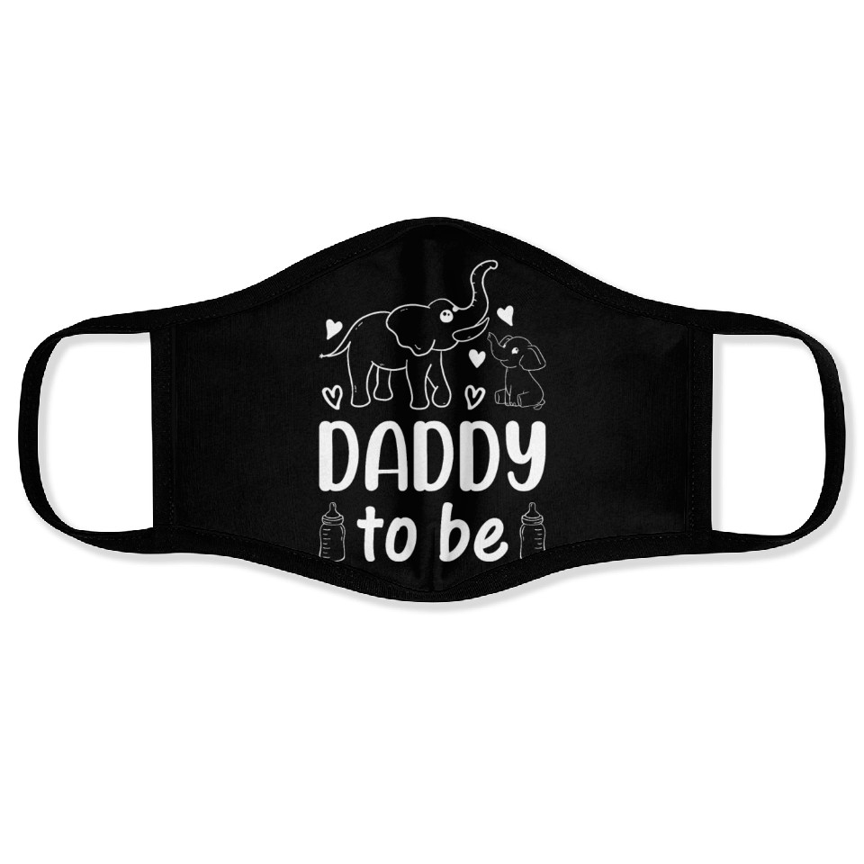 New Daddy Paternity Baby Shower - Elephant Daddy T Face Masks | ID ...