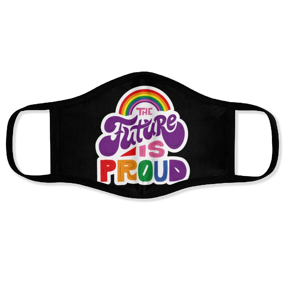 "The future is proud" - lgbtq Design Face Masks | ID 61788207 by Camila ...