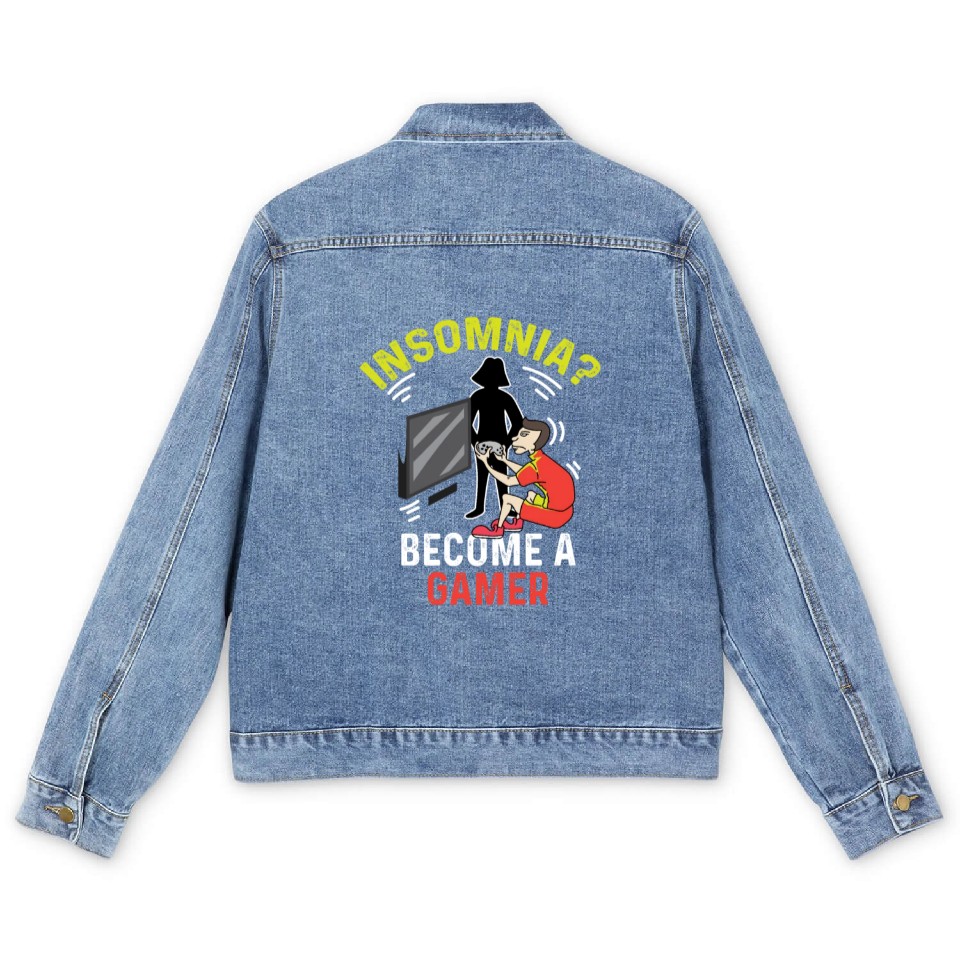 Become a Gamer Gamer Or A Nerd Gift Men's Denim Jackets | ID 57333647 ...