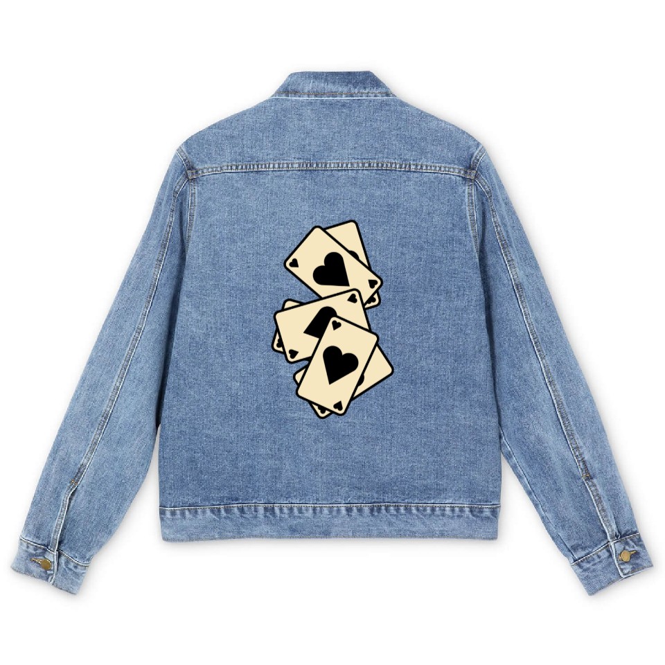 Ace of Hearts Cards Men's Denim Jackets | ID 72297191 by Camila ...