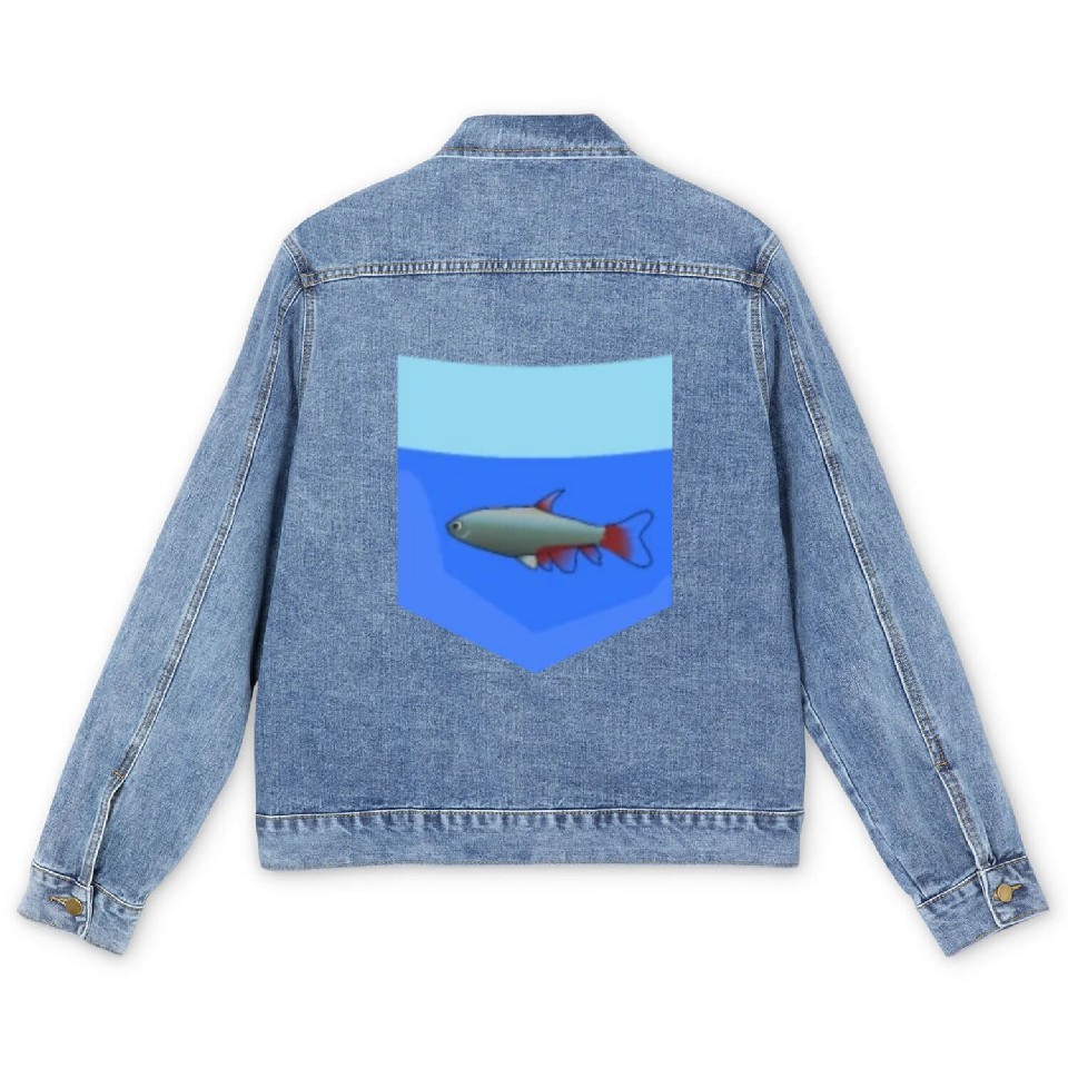 Neon Tetra Fish In Your Pocket Aquarium Fish Lover Men's Denim Jackets ...