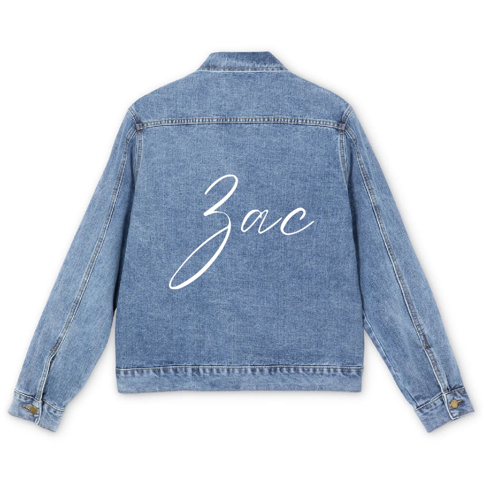 Zeus Name with Z Boy Name Birth Baby Shower Boy Men's Denim Jackets ...