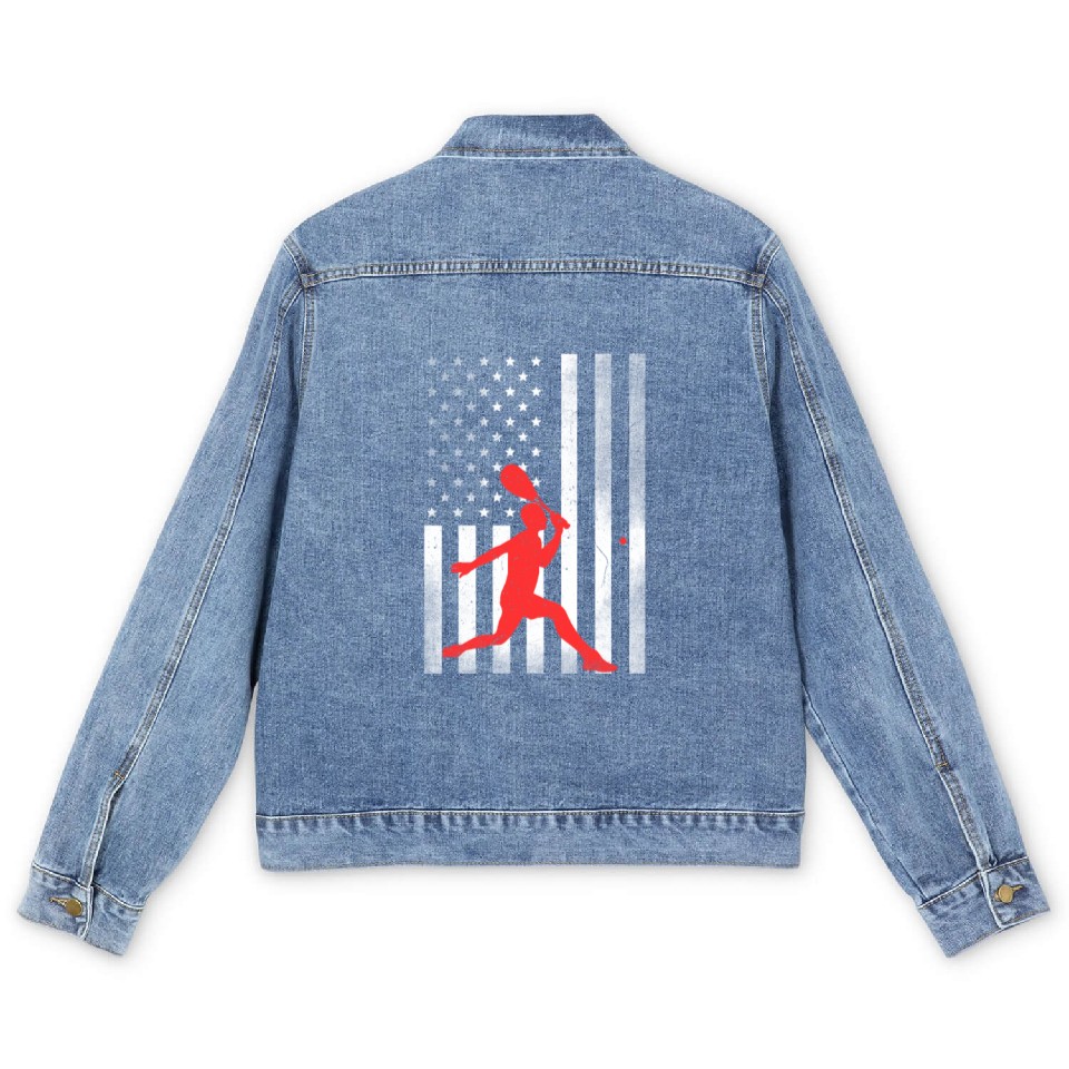 Squash Vintage US Flag Proud Squash Men's Denim Jackets | ID 74559025 ...