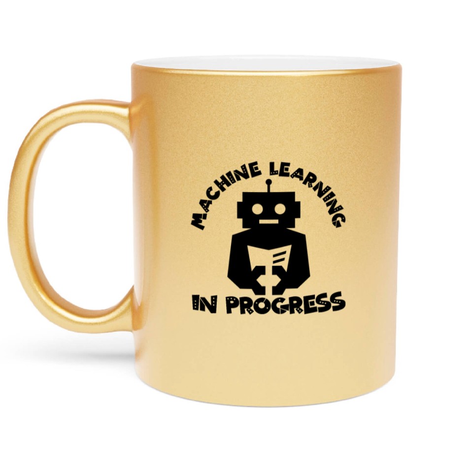Gold Machine Learning Progress Artificial Intelligence Metallic Mugs