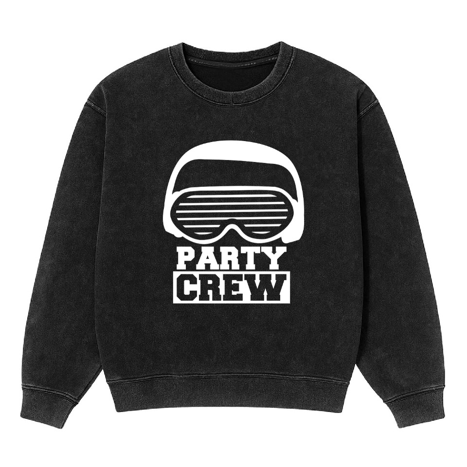 Arty Crew Face Team Friends Member Face Text Logo Mineral Wash ...