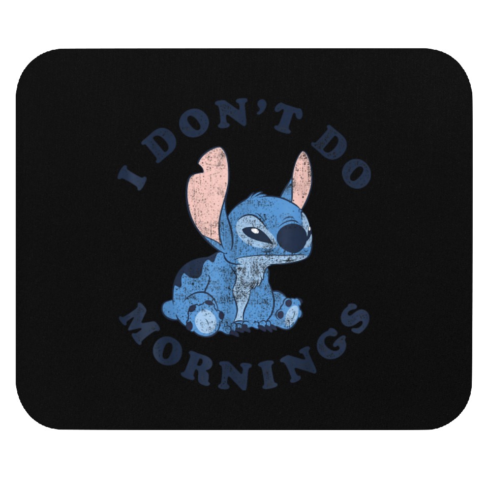 Disney Lilo Stitch I Dont Do Mornings Distressed Mouse Pads | ID ...