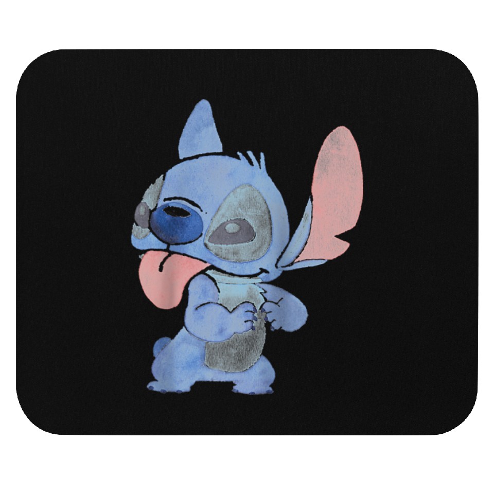 Disney Lilo Stitch Watercolor Cute Silly Stitch Chest Logo Mouse Pads ...