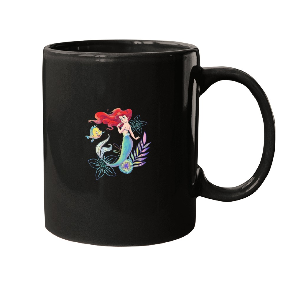 Disney The Little Mermaid Ariel and Flounder Sea Mugs | ID 22058643 by ...