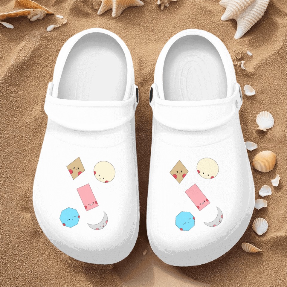 Cute Geometric Shapes Sticker pack Nurse Clogs | ID 97155668 by Camila ...