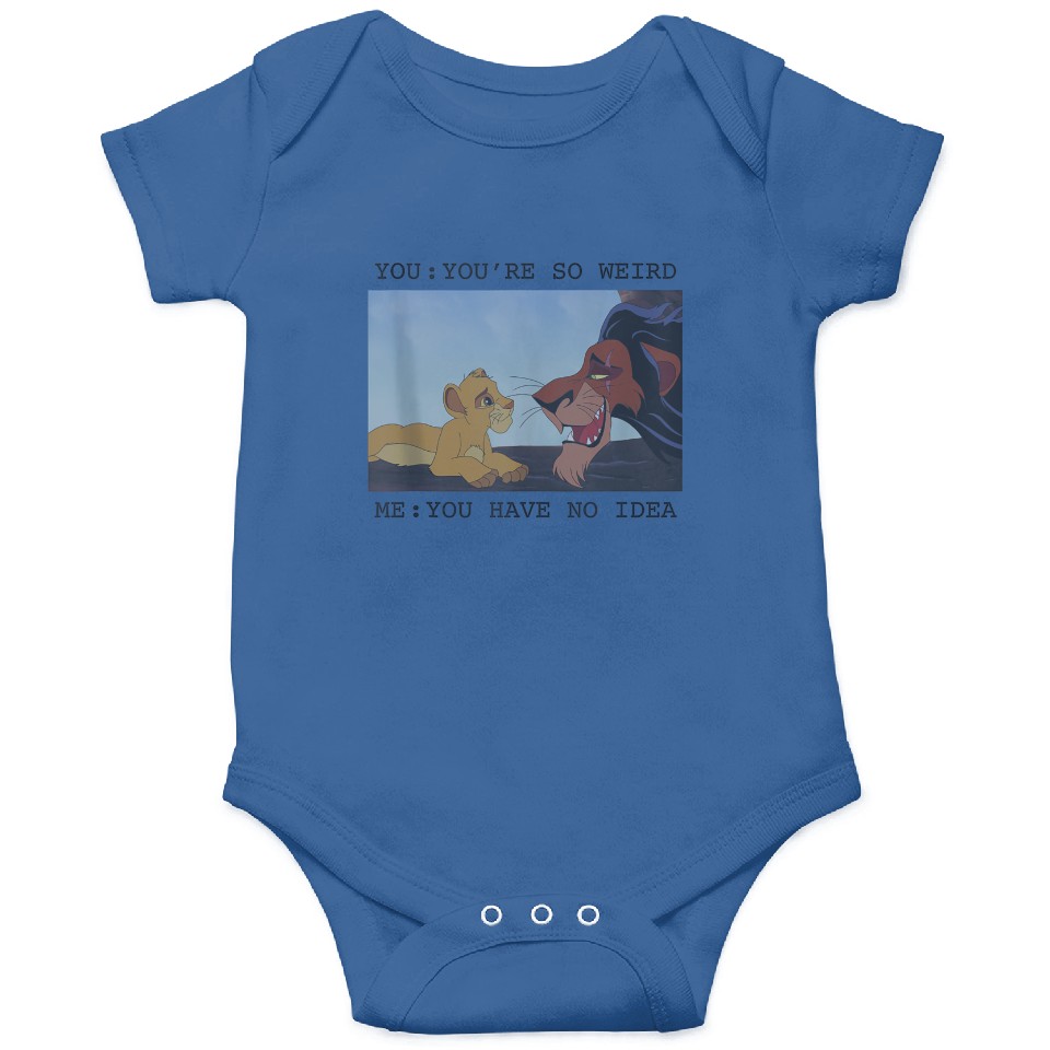 Disneyss The Lion King Simba Scar You're So Weird Meme Onesies | ID ...