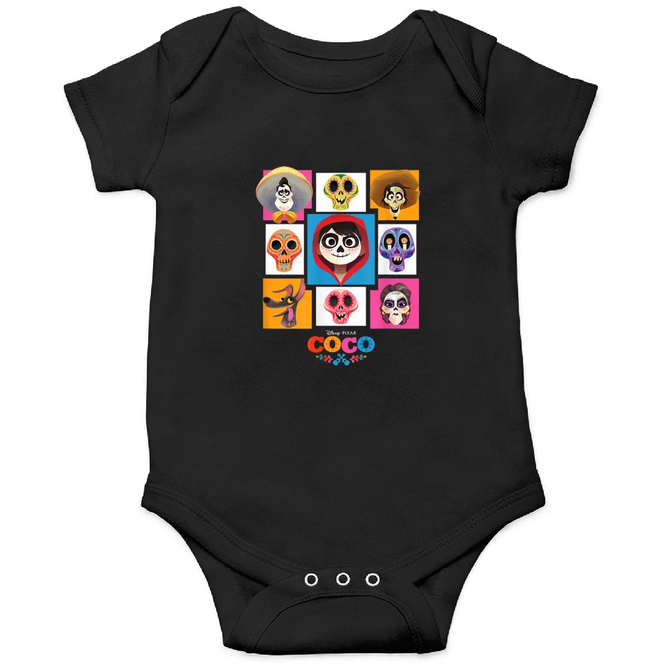 Disneyss Pixars Coco Main Characters Group shots Chest Panels Onesies ...