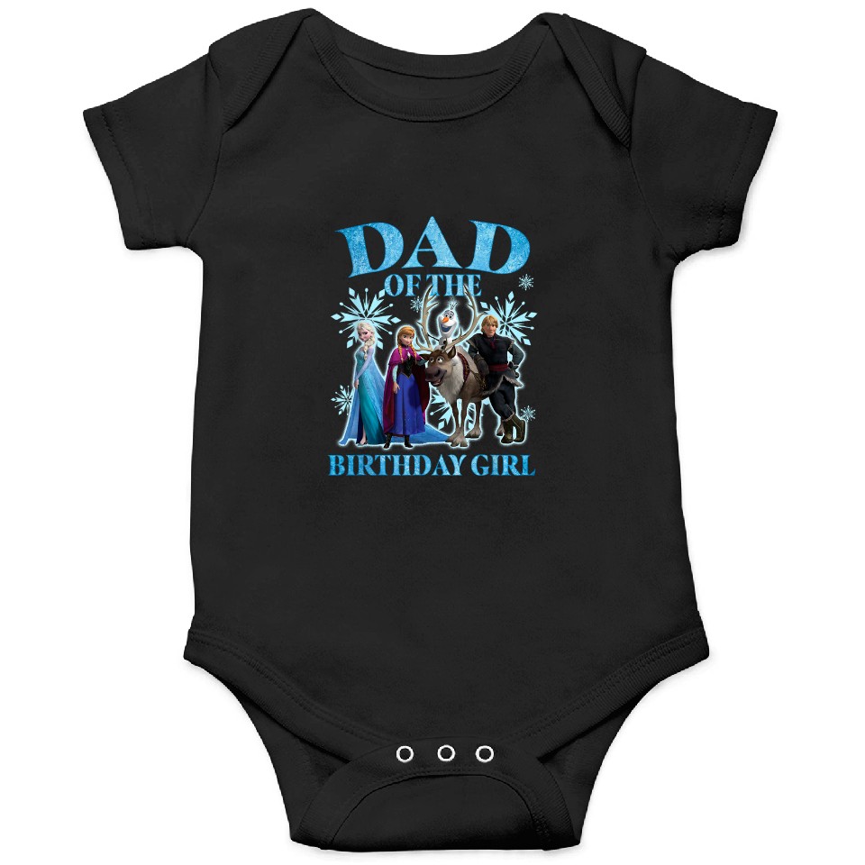 Disneyss Frozen Dad Of The Birthday Girl Group shots Chest Logo Onesies ...