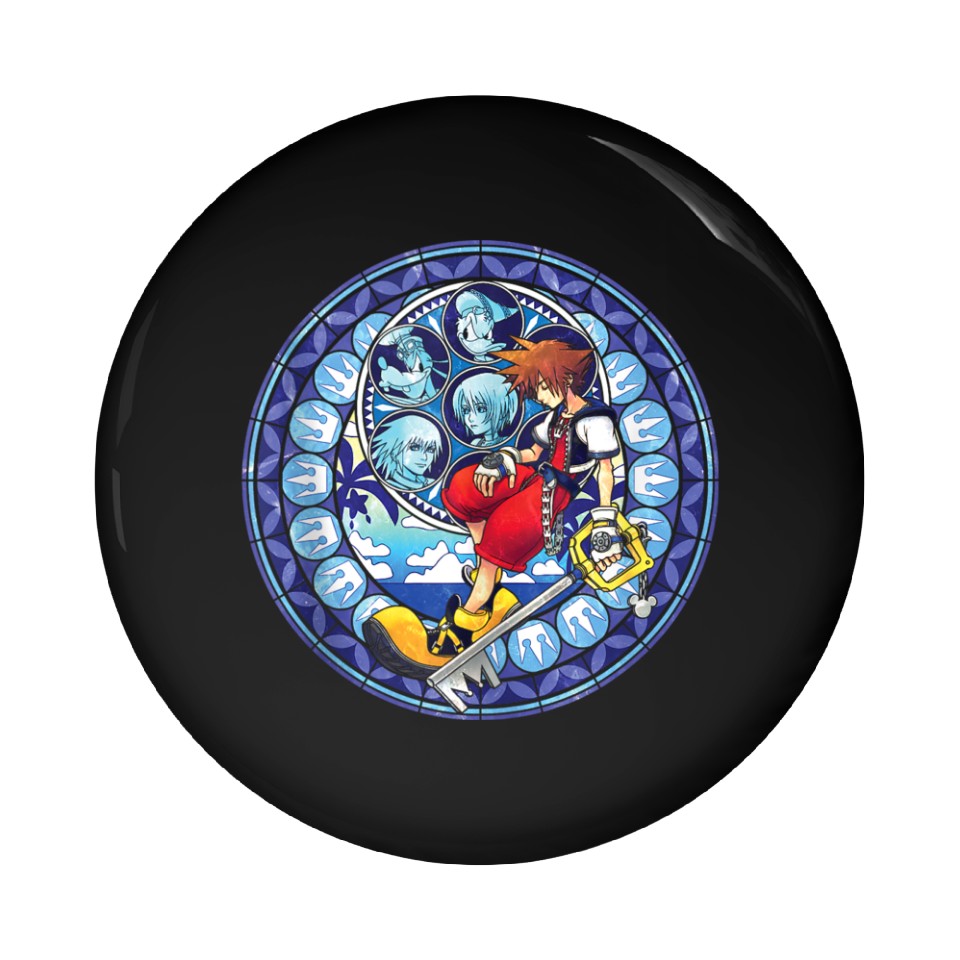Disneys Kingdom Hearts Sora Stained Glass Pin Buttons | ID 20847124 by ...