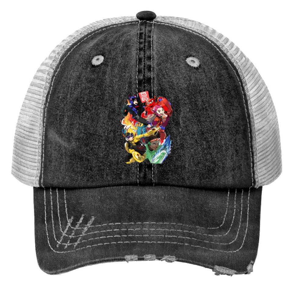 Disney Baymax Print Trucker Hats, Big Hero 6 Print Trucker Hats, Super ...