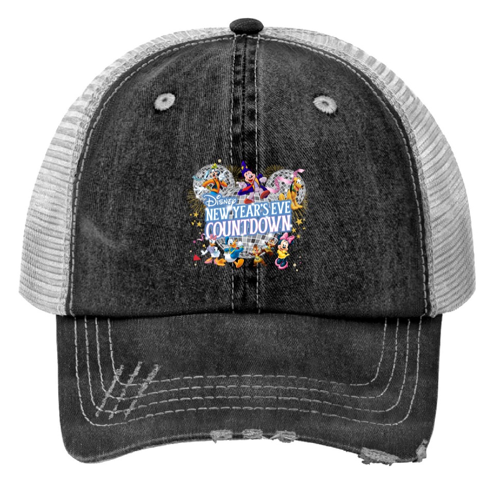 Disney New Years Print Trucker Hats, Disney Print Trucker Hats, New ...