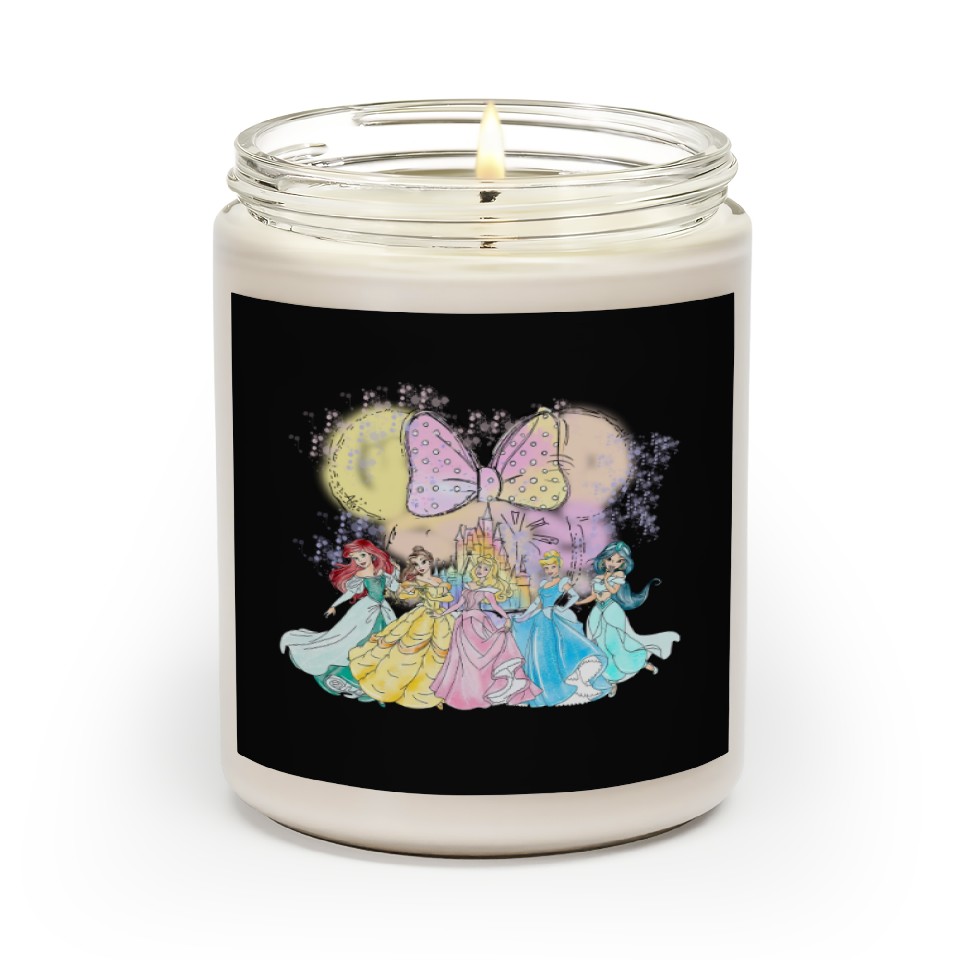 Watercolor Disney Princess Scented Candles, Retro Disney Princess ...