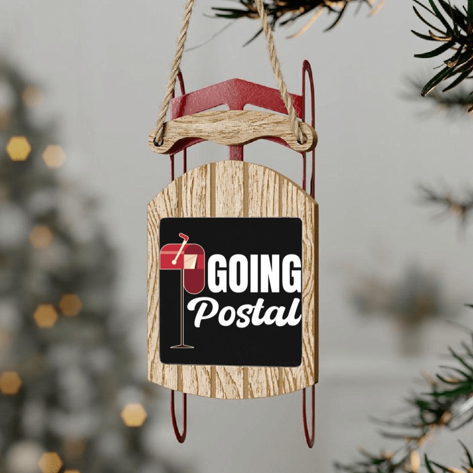 Going Postal Funny Worker Postman Mailman Letter Sled Ornaments | ID ...