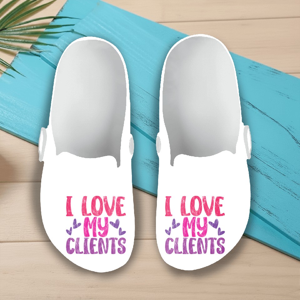 I Love My Clients 3 Slip On Clogs | ID 83301974 by Camila Fernandes ...
