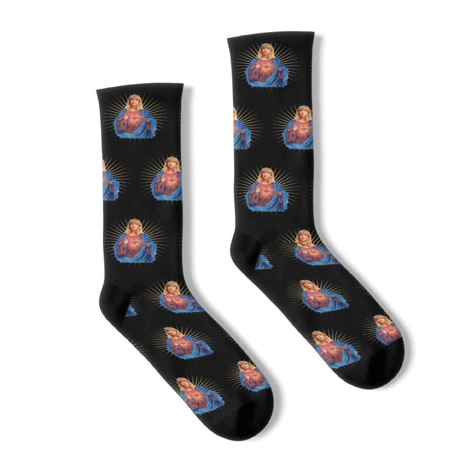 Taylor Jesus Socks, Taylor Socks, Eras Tour Jesus Socks/ Eras Tour ...