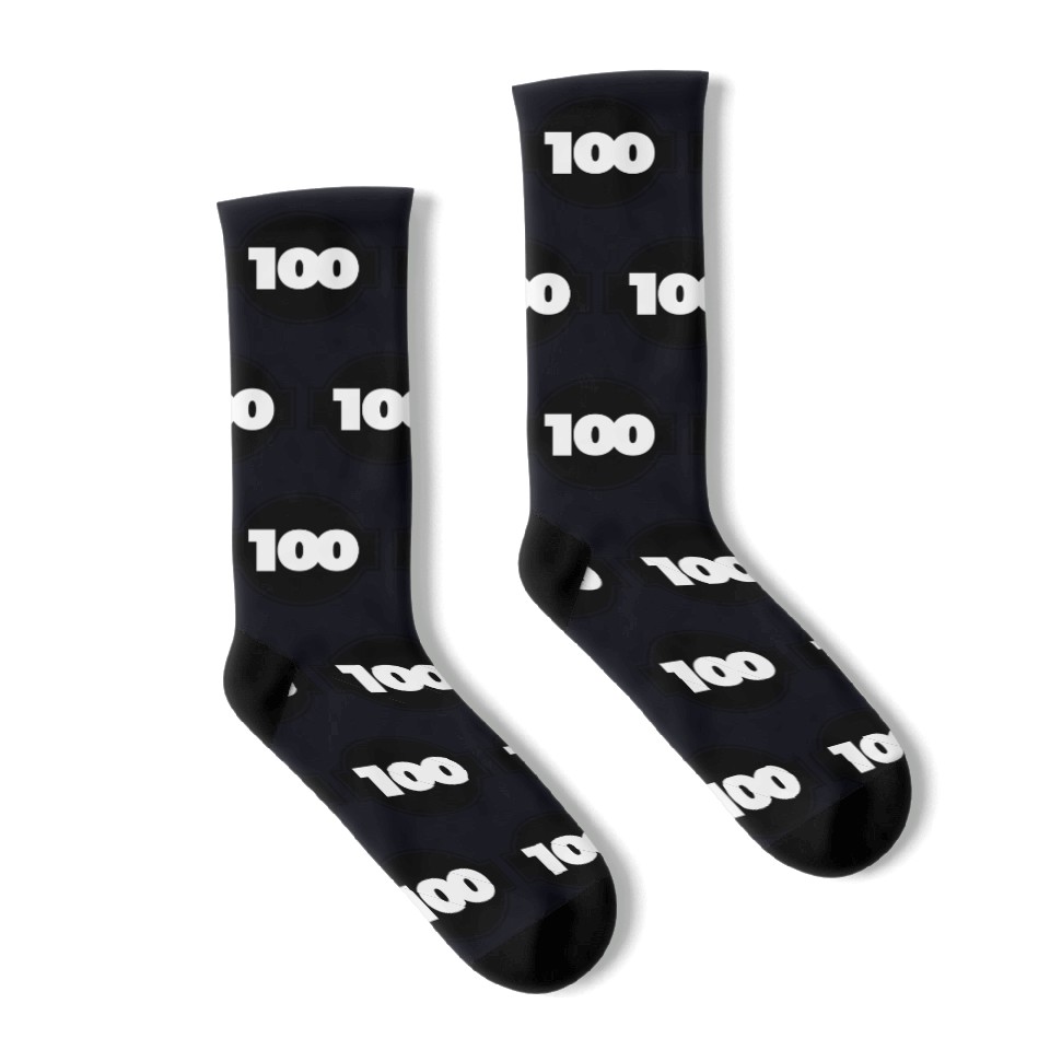 Number 100 Black & White Socks | ID 41269403 by Camila Fernandes ...