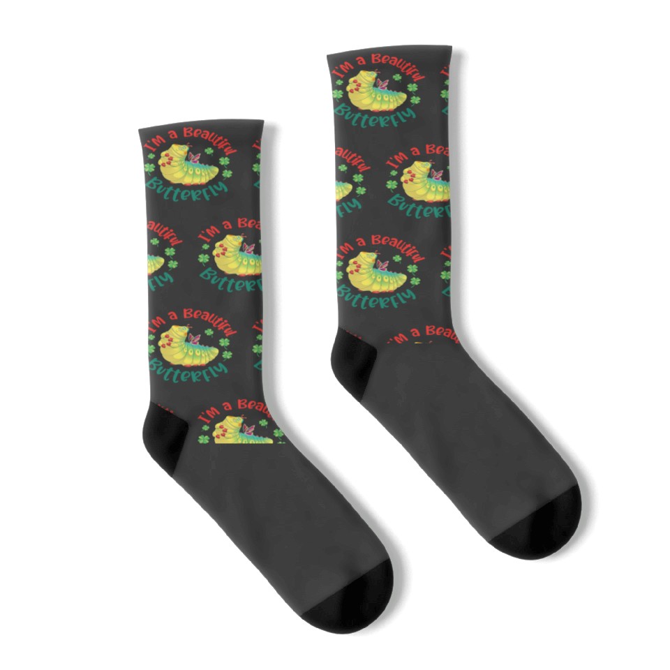 Vintage Cute Disney Caterpillar Heimlich Socks, Disney A Bug's Life ...