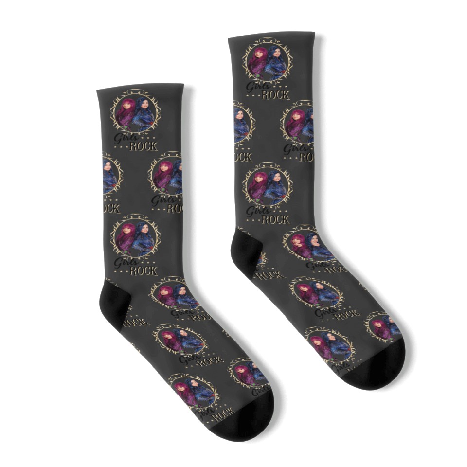 Disney Descendants Mal And Evie Girls Rock Socks | ID 20907322 by ...