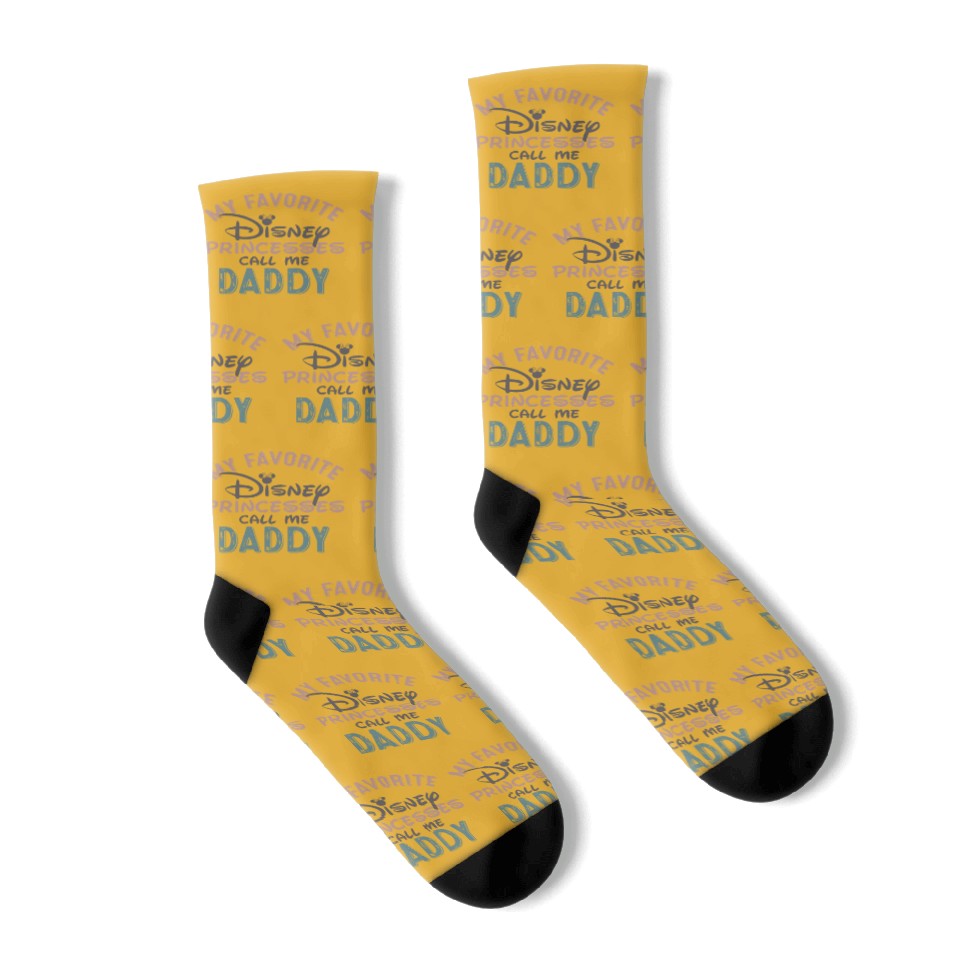 My Favorite Disney Princesses Call Me Daddy Disney Father's Day Socks ...
