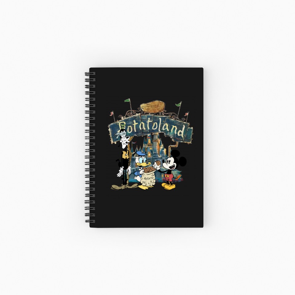 Mickey Mouse Donald Goofy Disney Castle Welcome To Potatoland Spiral ...