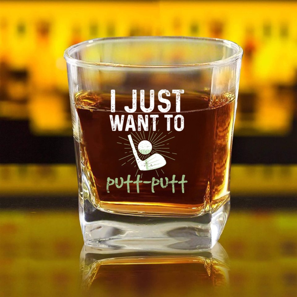 Funny Goofy Mini Golf Quotes Putt Putt Legend Square Whiskey Glasses ...