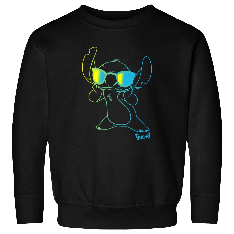 Disney Lilo Stitch Cool Stitch Neon Outline Chest Portrait Sweatshirts ...