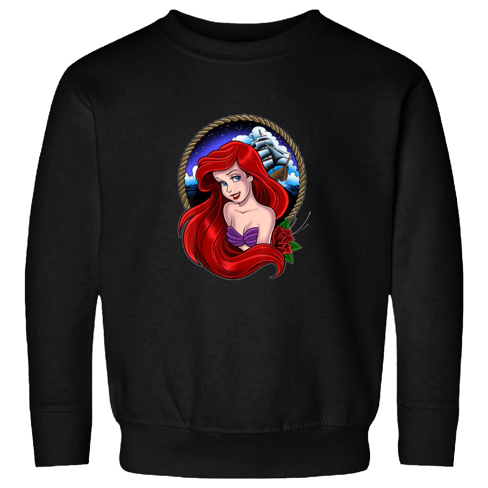 Disney The Little Mermaid Ariel Sailor Framed T Sweatshirts | ID ...